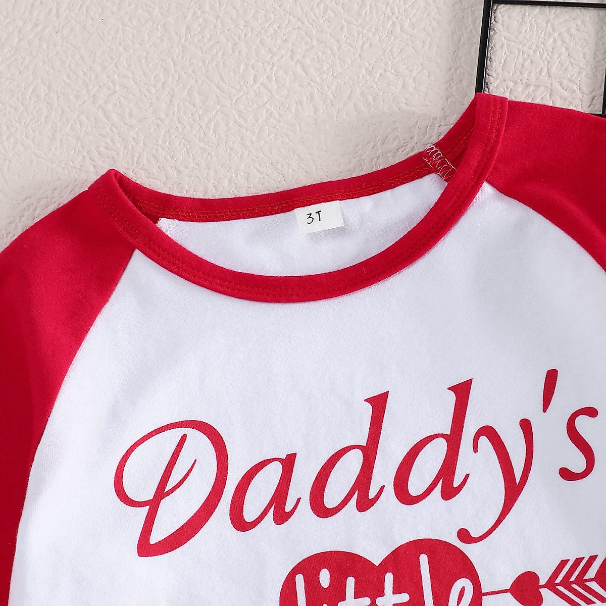 Valentines Tees Baby Boys T-Shirt Mommy's Little Valentine Print 3/4 Long Sleeve Valentines Toddler Tops Grey