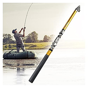 XINNUO Portable Sea Fishing Rod Pole Carbon Fiber Rock Fishing Pole 1.5/1.8/2.1/2.4/2.7/3m Telescopic Travel Fishing Rod Mini Fish Tackle Accessories Tools (Size : 3.0m)
