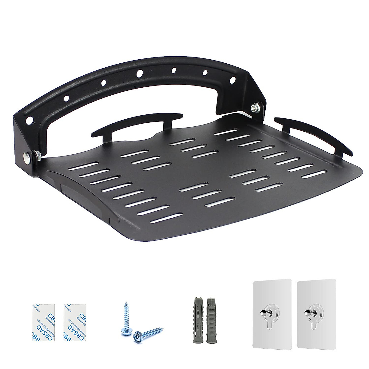 UineHiot Floating Shelf for Projector Wall Mount, 90-Degree Foldable, Loading Capacity 8.8lbs, Black