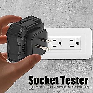 HT107B Socket Tester, US 90-250V Plug Breaker Finder with LCD Display Frequency Test Electric Circuit Detector
