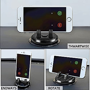 KIFIDAN Mobile Phone Bracket car Dashboard Mobile Phone Navigation Free Rotation Center Console Suction Cup Mobile Phone Navigation Bracket Universal…