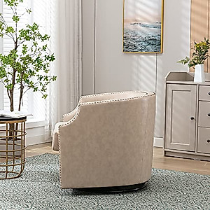 HomSof Glider Rocker Recliner, Polyester Rocking Chair for Nursery, Modern Lounge Accent Armchair for Living Room, One Size, Swivel Beige