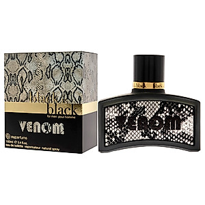 NU Parfums Black is Black Venom Pour Homme Eau De Toilette Spray, 3.4 Ounce