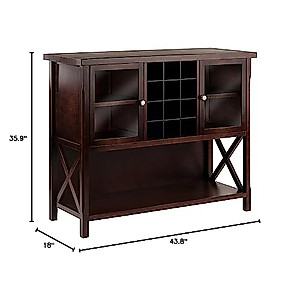 Winsome Xola Buffet Cabinet, Cappuccino