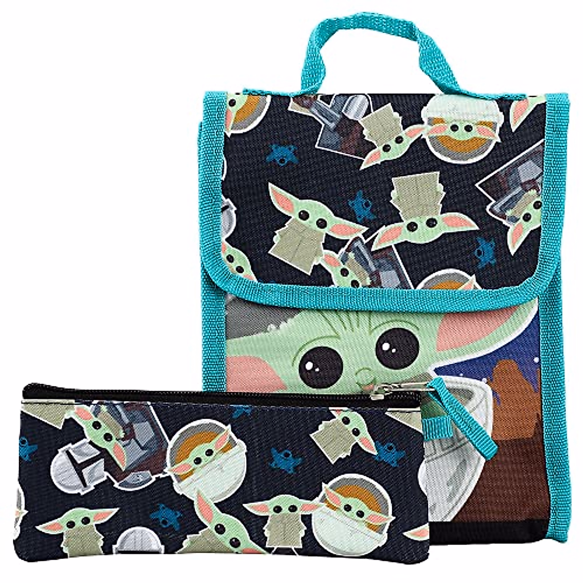 Bioworld Star Wars The Mandalorian Grogu Backpack and Lunch Bag Set