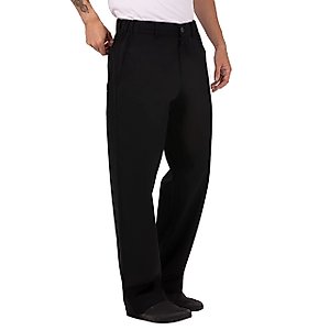 Chef Works Men's Professional Series Chef Pants, Black, Medium