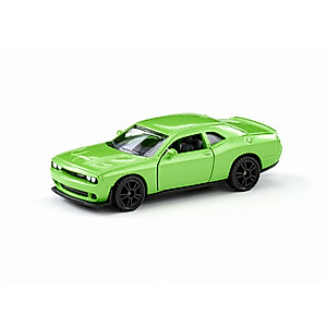 Siku 1408, Dodge Challenger SRT Hellcat, Metal/Plastic, Green, Opening Doors, Toy car for Children