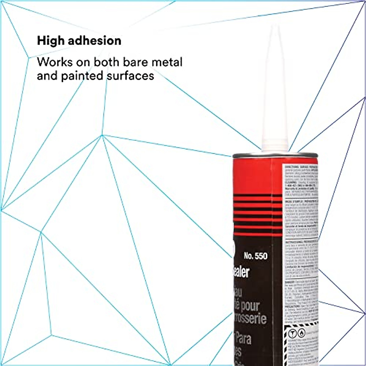 3M Dynatron Auto Seam Sealer Caulk, 550, Grey Color, Permanently Elastic, Fast-Skinning, Non-Staining, Non-Sagging, 12 oz