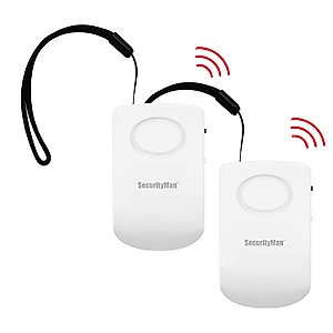 Securityman Door Handle Alarm with 130dB Vibration Triggered Portable Door Alarm - Perfect Alarm for Doors When Opening for Kids, Toddler, Elderly, Hotel, Travel, Bedroom (2 Pack Door Security Alarm)
