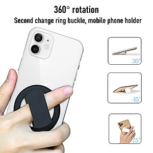 Doxwater Magnetic Phone Holder Slim Folding Phone Holder Detachable Phone Grip Elastic Silicone Finger Hold Phone Ring for All Smartphones