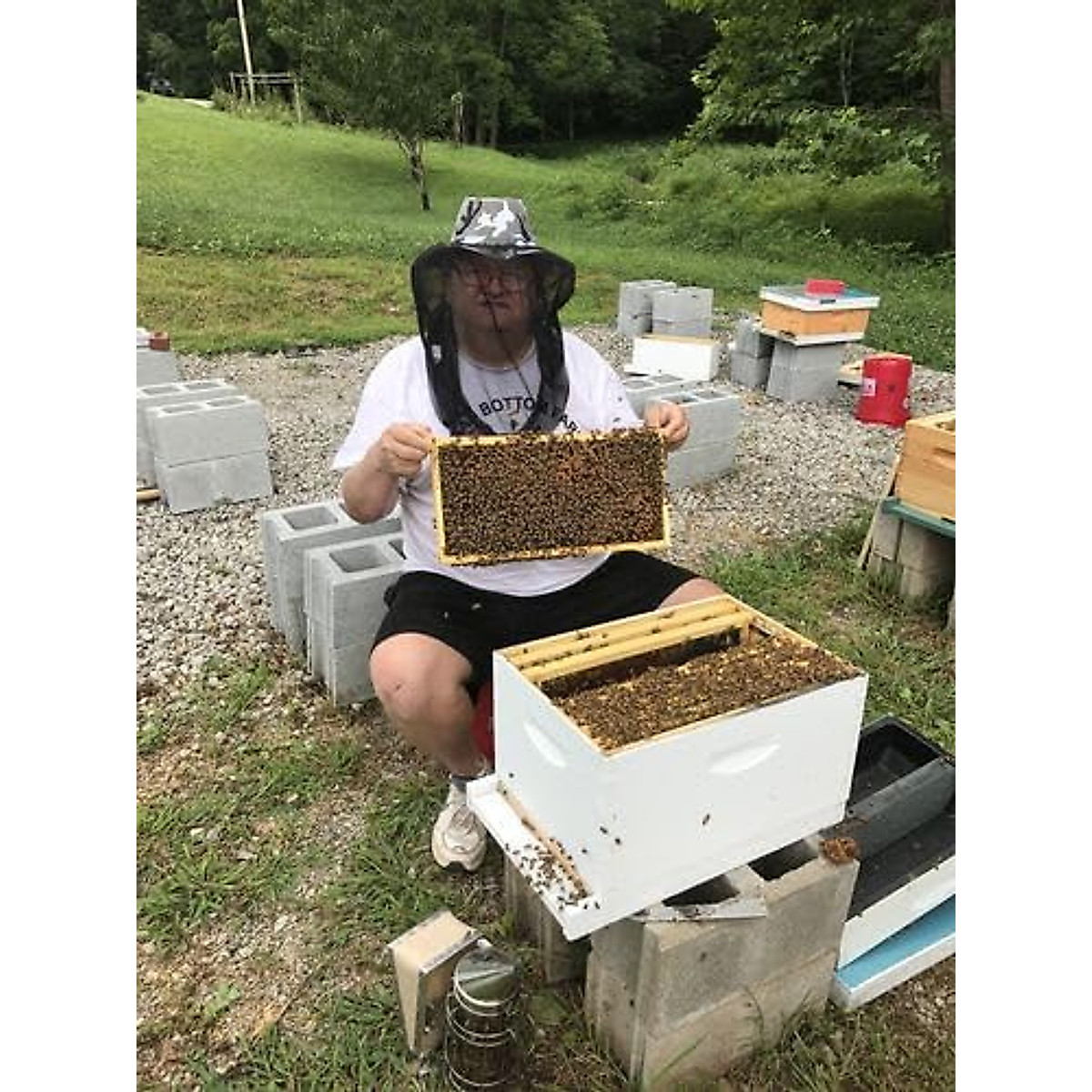 Camouflage Hat Neck Protection from Sun Desert Tan Brown Camo Fishing Bee Keeper Safari Bush Outdoors Men Women (as1, Alpha, one_Size, l)