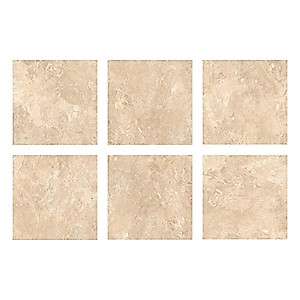 FloorPops FP3325 Canyon Peel & Stick Floor Tiles, Brown