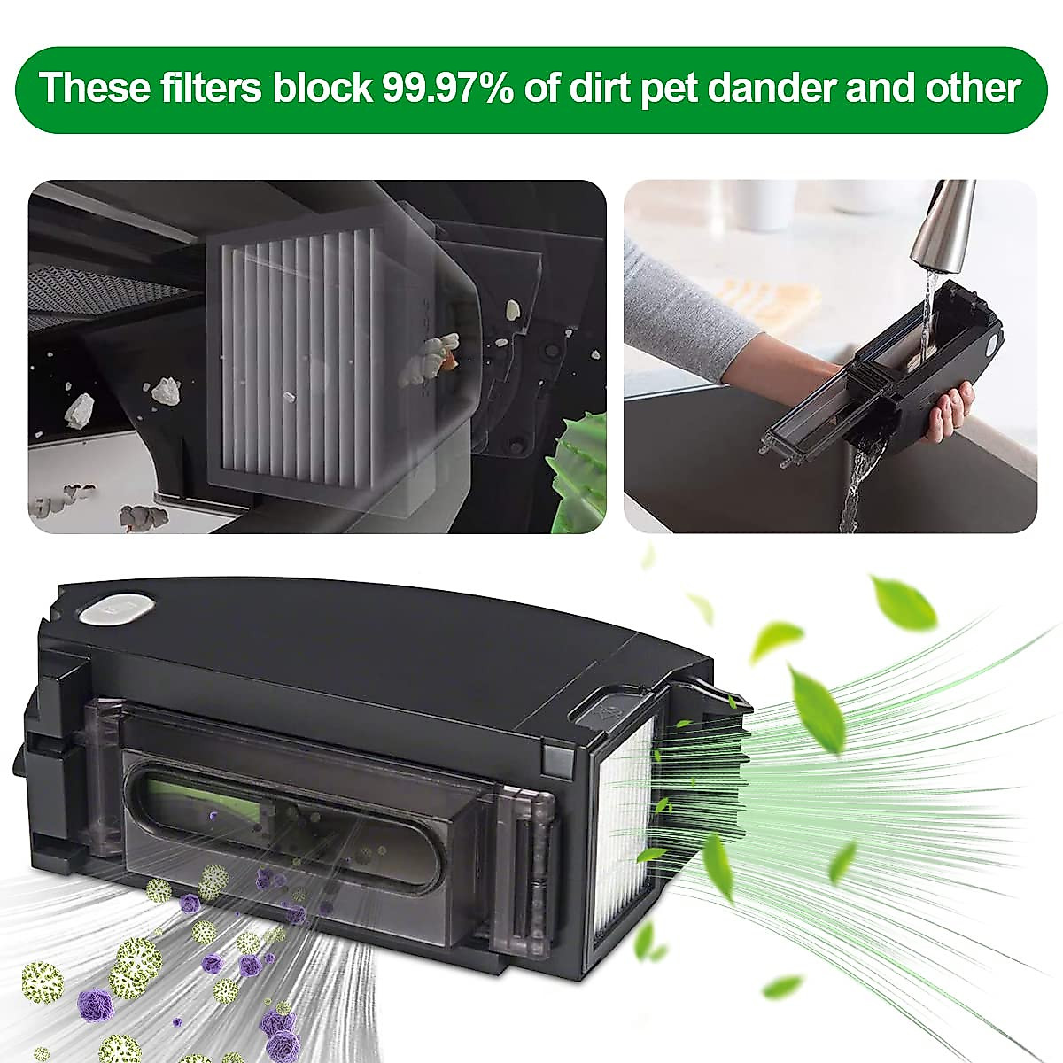 GYLBF Replacement Parts for iRobot Roomba i7 i7+ i3 i3+ i4 i4+ i6 i6+ i8 i8+ j7 E5 E6 E7 Vacuum Cleaner, Accessories Kit (3 Sets Roller Brushes, 8 Filters, 8 Side Brushes, 8 Dust Bags)