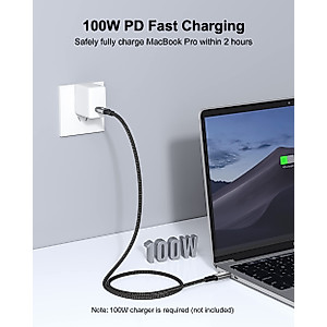 [USB-IF Certified] USB4 Compatible with Thunderbolt 4 Cable 3.3ft, SAILLIN Nylon Braided USB C Cable with 40Gbps, 100W PD, 8K/5K/4K Display for Thunderbolt 3 Cable/MacBook Pro/Apple Studio Display