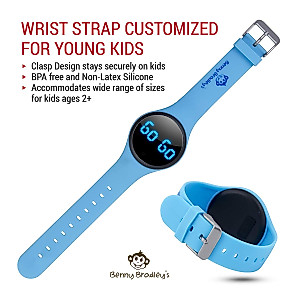 Potty Training Watch for Kids V1 – A Water Resistant Potty Reminder Device for Boys and Girls to Train Your Toddler with Fun/Musical and Vibration Interval Reminders with Potty Training eBook (Blue)