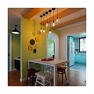 Vintage Edison LED Bulb 4 Pack,T10/T30 LED Bulbs 2W Antique COB Tubular Filament LED Bulb Tubular Edison Style LED Filament Bulb T10,Dimmable,E27 Medium Base,Warm White 2300K,Amber Glass Cover