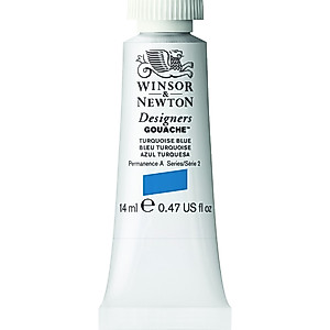 Winsor & Newton Designer's Gouache, 14 ml (0.47oz) tube, Turquoise Blue
