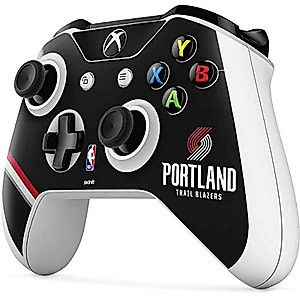 Skinit Decal Gaming Skin compatible with Xbox One S Controller - Officially Licensed NBA Portland Trail Blazers Away Jersey Design
