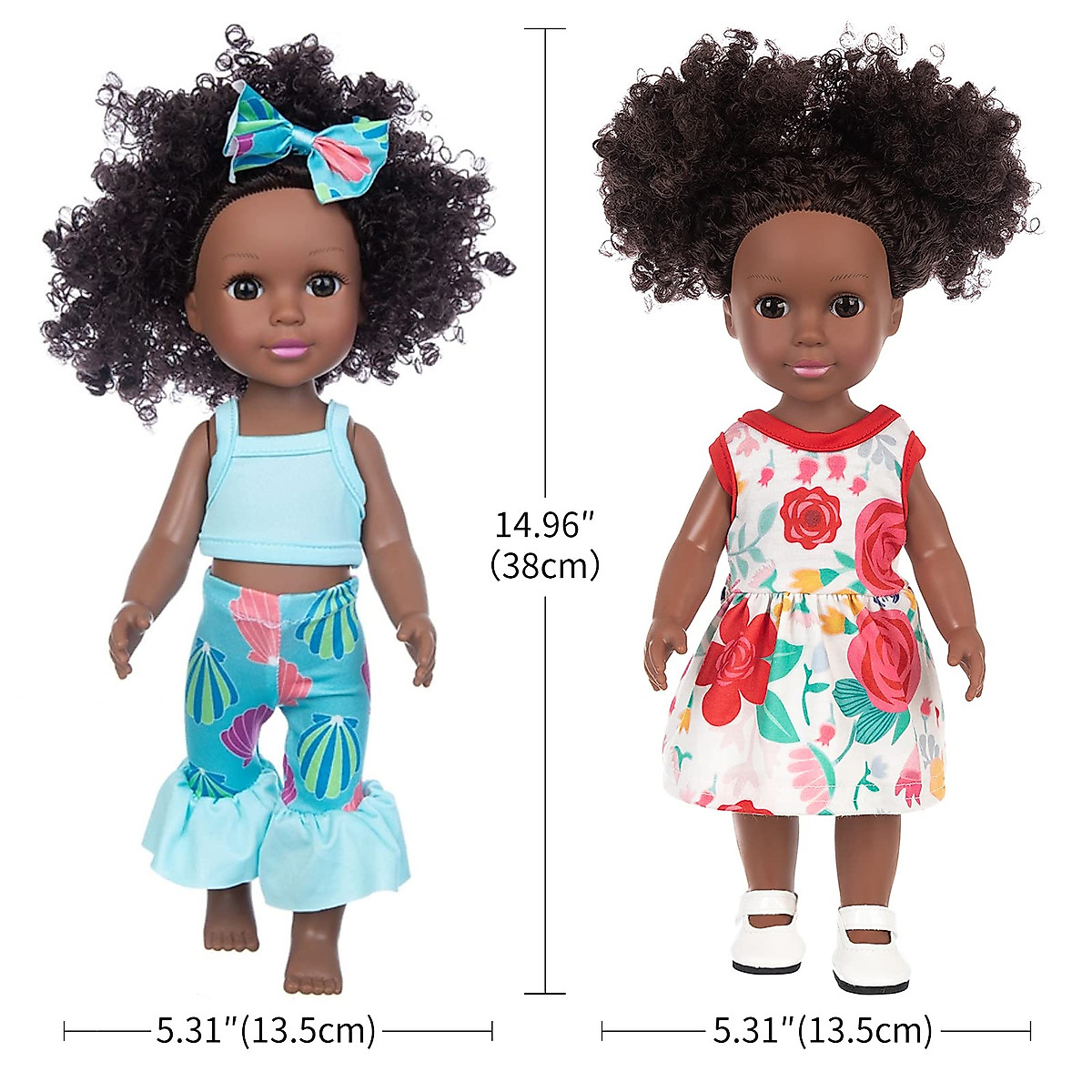 14.5 Inch Black Dolls and Black Baby Doll Clothes Accessories