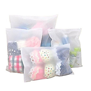 ericotry Plastic Pouch Bag Organizer Waterproof Packaging Bags Travel Storage Bag Luggage Shoes Cloth Suit Makeup Packing Pouch Bag Organizer (6-Pack of Different Sizes)