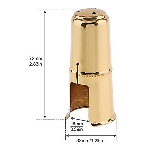 OriGlam Alto Saxophone Mouthpiece Protective Cap, Woodwinds Cap Alto Sax, Alto Sax Mouthpiece Cap, Alto Saxophone Mouthpiece Cap (Gold)