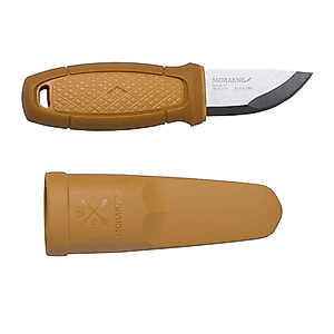 Morakniv Eldris Pocket-Size Fixed-Blade Knife With Stainless Steel Blade and Sheath, 2.2 Inch,Yellow