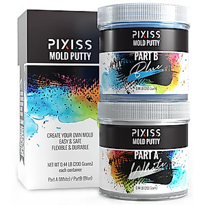 Mold Putty Silicone Mold Making Kit, Super Easy 1:1 Mix Mold Putty, 3/4 Lb (400 Grams), Makes Strong Reusable Silicone Molds