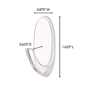 Command 17091CLRVP Medium, 6 Hooks, Clear