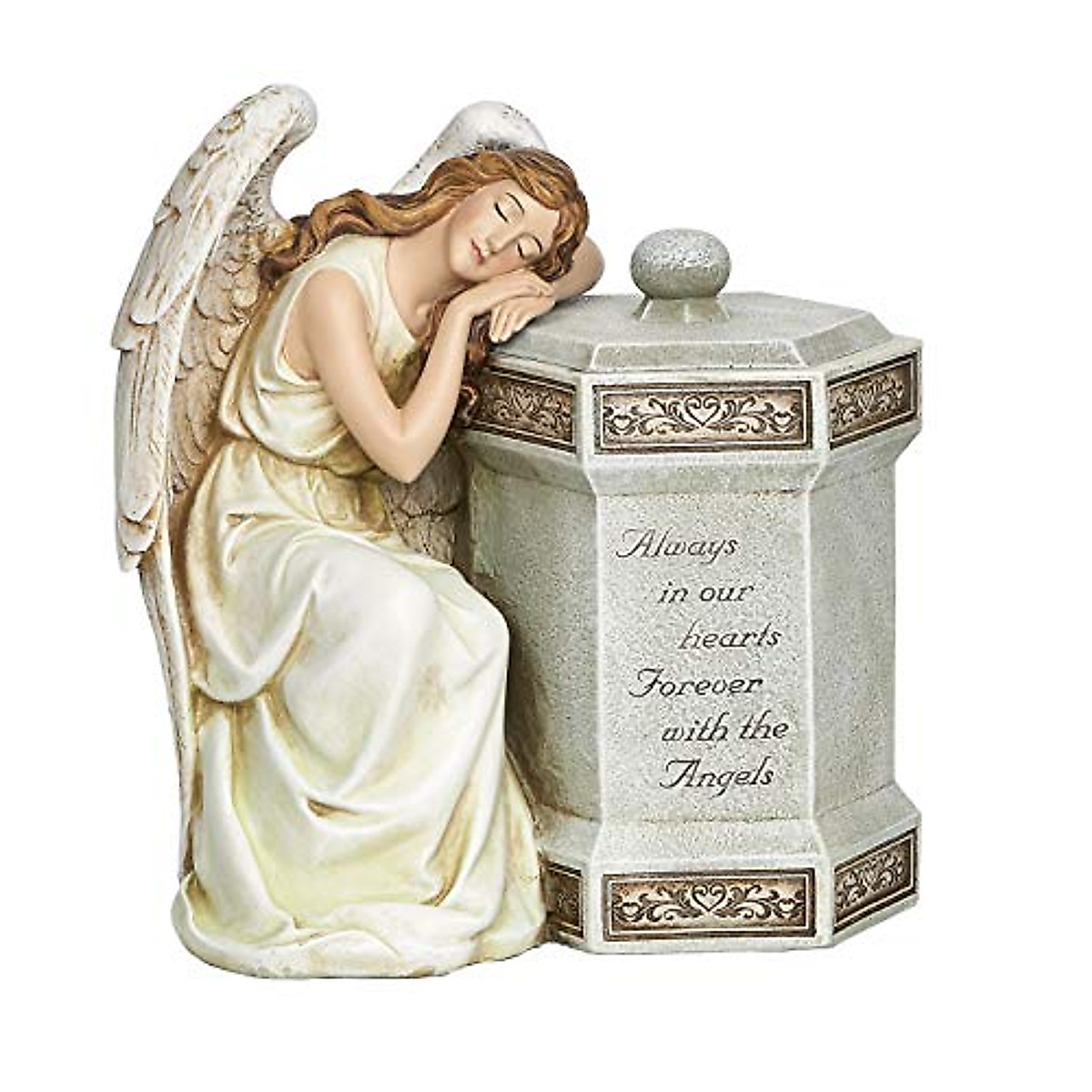 Joseph's Studio by Roman -11.75" H Garden Angel with Memorial Box, Outdoor Memorial Decor