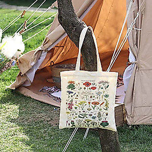 Jakayla Canvas Tote Bag for Women Floral Print Vintage Wildflower Tote Bag Women's Gift Reusable Bag Canvas Grocery