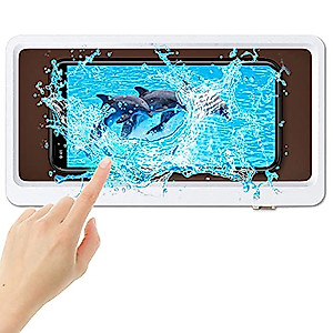 CANDI LONDON Shower Phone Holder Waterproof - Anti Fog & Touch Screen Shower Phone Case | High Definition Transparent Film Phone Shower Holder with 5 mm Sponge Support