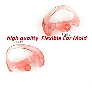 3'2 Wire Acoustic Tube Earpiece Mic Headset Mic Noise Reduction Reinforced Compatible with Motorola XTS 1500 XTS 2500 XTS 3000 XTS 3500 XTS 5000 XTS 5000R HT1000 MTS2000 Two Way Radio Black