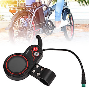 Natudeco E-Bike LCD Screen ABS Electric Bicycle LCD Display Meter with 5P Connector 24V 36V 48V 60V Control Waterproof Panel for 22.2mm Electric Scooter