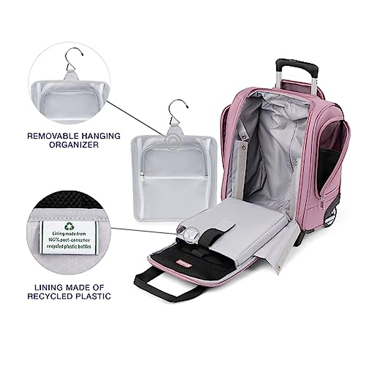 Travelpro Luggage Maxlite 5 Softside Lightweight Rolling Underseat Compact Carry on Upright 2 Wheel Bag, Men and Women, Orchid Pink Purple, 15-Inch