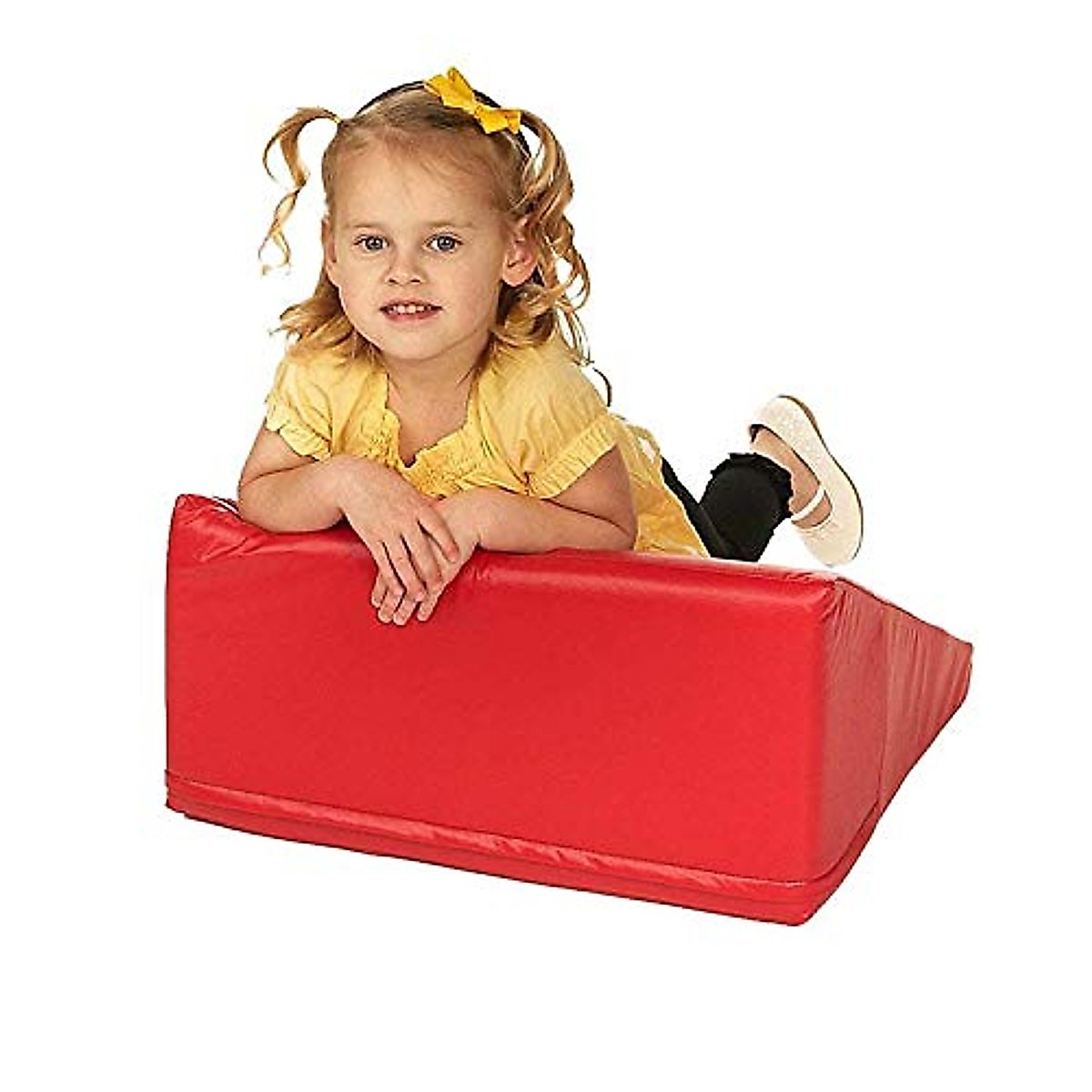 Foamnasium Wedge, Indoor Foam Playset, Soft Toddler and Active Kids Play Foam Wedge for Crawling, Climbing, Sliding and Jumping, Made in the US, Red