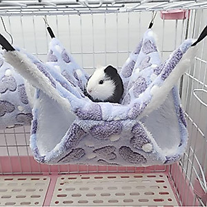 2 Pieces Guinea Pig Rat Hammock, Bunkbed Guinea Pet Small Animal Hanging Hammock Hamster Ferret Cage Accessories Toys Bed for Small Animals Chinchilla Parrot Ferret Squirrel Sugar Glider Playing