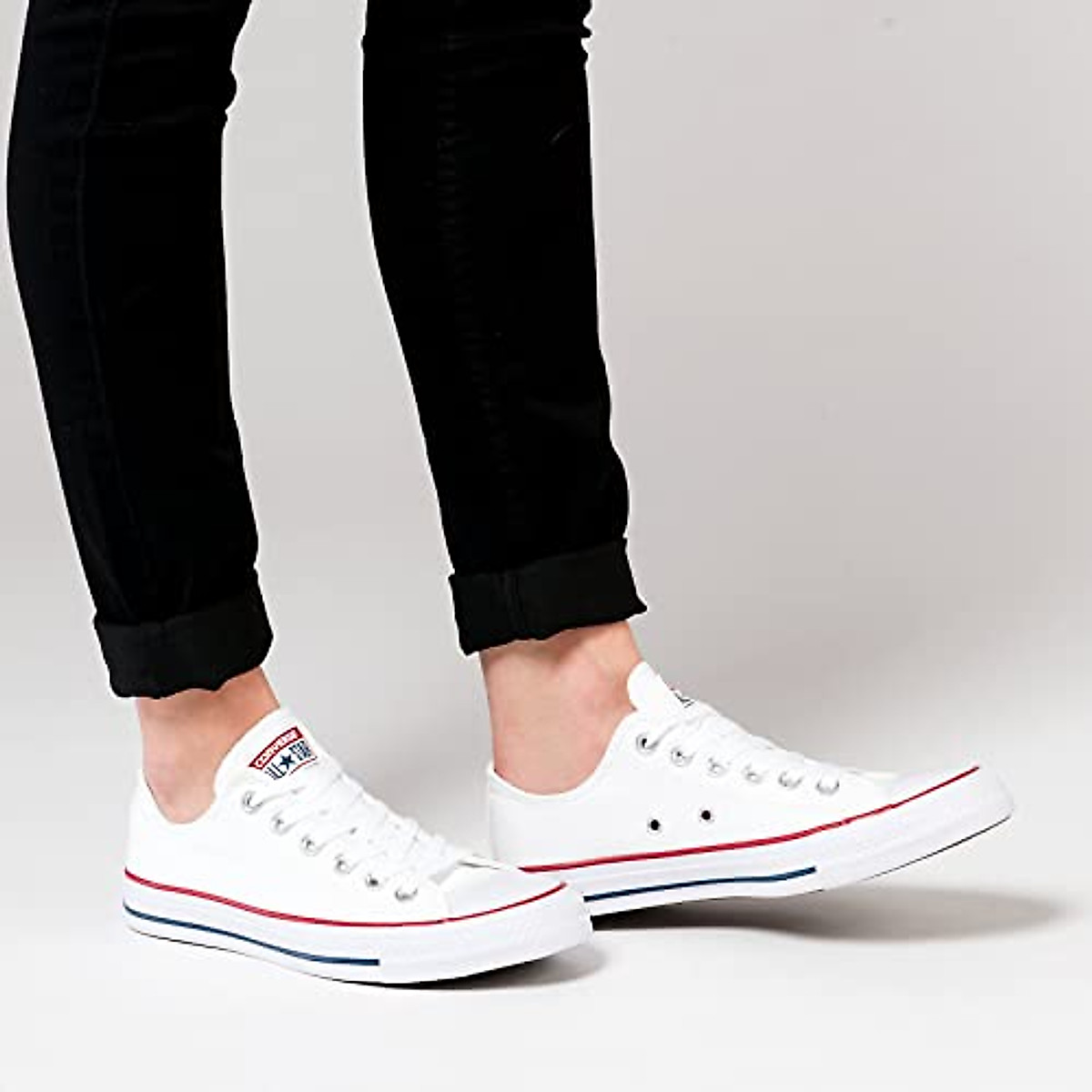 Converse Unisex Chuck Taylor All Star Low Top Optical White Sneakers - 5 B(M) US Women / 3 D(M) US Men