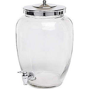 AquaNation BPA Free Replacement Cooler Faucet Water Bottle Jug Ceramic Water Crock Reusable Spigot Spout Water Beverage Lever Pour Dispenser Valve Gravity Water Tap - Chrome (1)