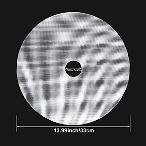 DAJAVE 16 Pack 13 Inch Round Dehydrator Sheets, Non Stick Fruit Dehydrator Silicone Mats, Reusable Steamer Mat Mesh Sheet for Fruit Dryer