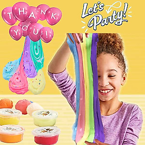 Butter Fruit Slime Kit for Girls 8 Pack, Stretchy and Non-Sticky, Party Favors DIY Scent Slime,Stress Relief Sludge Toy for Boys and Girls
