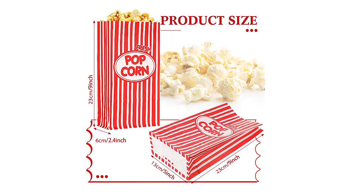 2 oz Vintage Popcorn Bags - Perfect for Parties