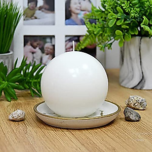 Zest Candle 2-Piece Ball Candles, 4-Inch, White Citronella