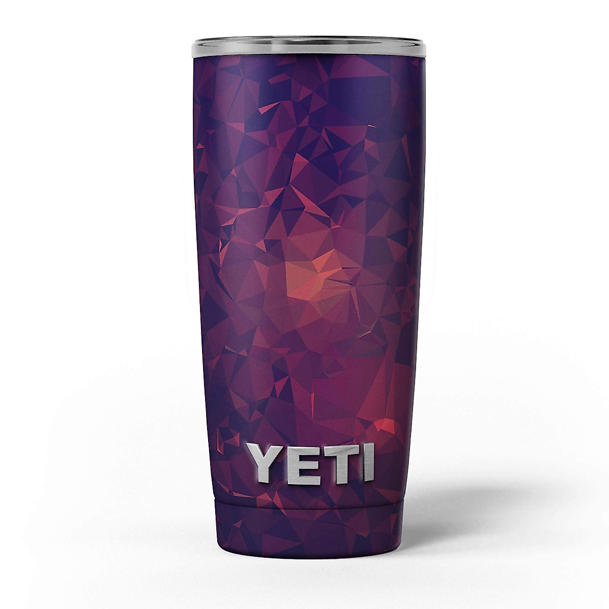 Design Skinz Red and Purple Geometric Triangles - Skin Decal Vinyl Wrap Kit Compatible with The Yeti Rambler Cooler Tumbler Cups