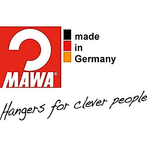 MAWA 110564 Non-Slip Mawa Hangers, Human Body Hangers, Set of 10, Silver