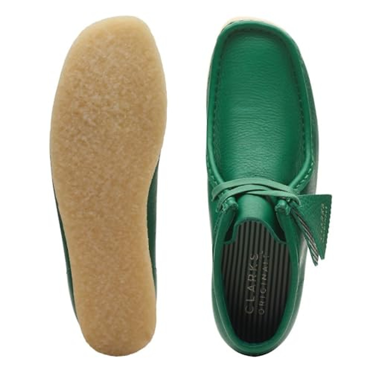 Clarks Women's Wallabee Boot Ankle, Cactus Green Leather, 9