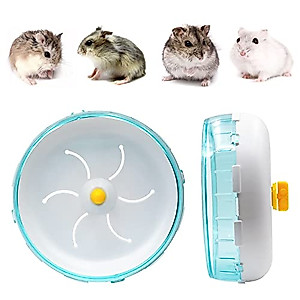 Hamster Flying Saucer Silent Running Exercise Wheel, 8.3" Quiet Hamster Exercise Wheel Spinner with 180ml Water Bottle for Hamsters Gerbils Mice