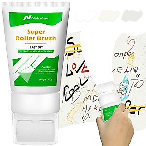 White Paint for Wall Touch up Paint for Walls Repair Tool,Paint Roller Brush for Walls Repair Tool,Suitable for Repairing The Wall with Latex Paint,Flat,Ceiling Wall,Water Based (1pcs, White)