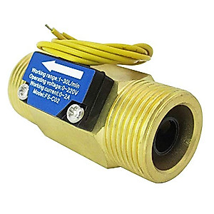 DIGITEN FS-C02 G3/4" BSP Male Thread Brass Water Flow Switch 1-30L/min, 0-2A/ 0-220V(AC or DC)