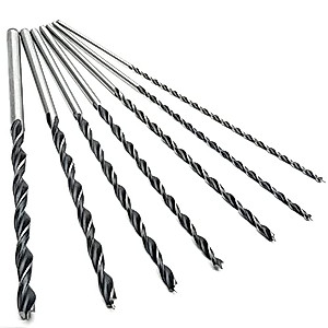 Jersvimc 7Pcs 300mm 12 Extra Long Drill Bit Set, Long Wood Drill Bits Long Shank Drill Bits Brad-Point Drill Bit Set Include (4mm, 5mm, 6mm, 7mm, 8mm, 10mm, 12mm)