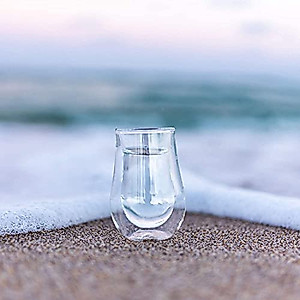 Snute Nosing Whiskey Glasses - Double-wall Insulated Crystal Whiskey Glass - Gift for Whiskey Lovers - Set of 2